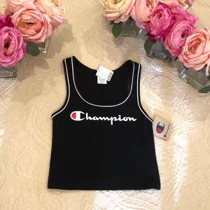 Champion | Tops | Uo Champion Cropped Tank Top Black Small | Poshmark